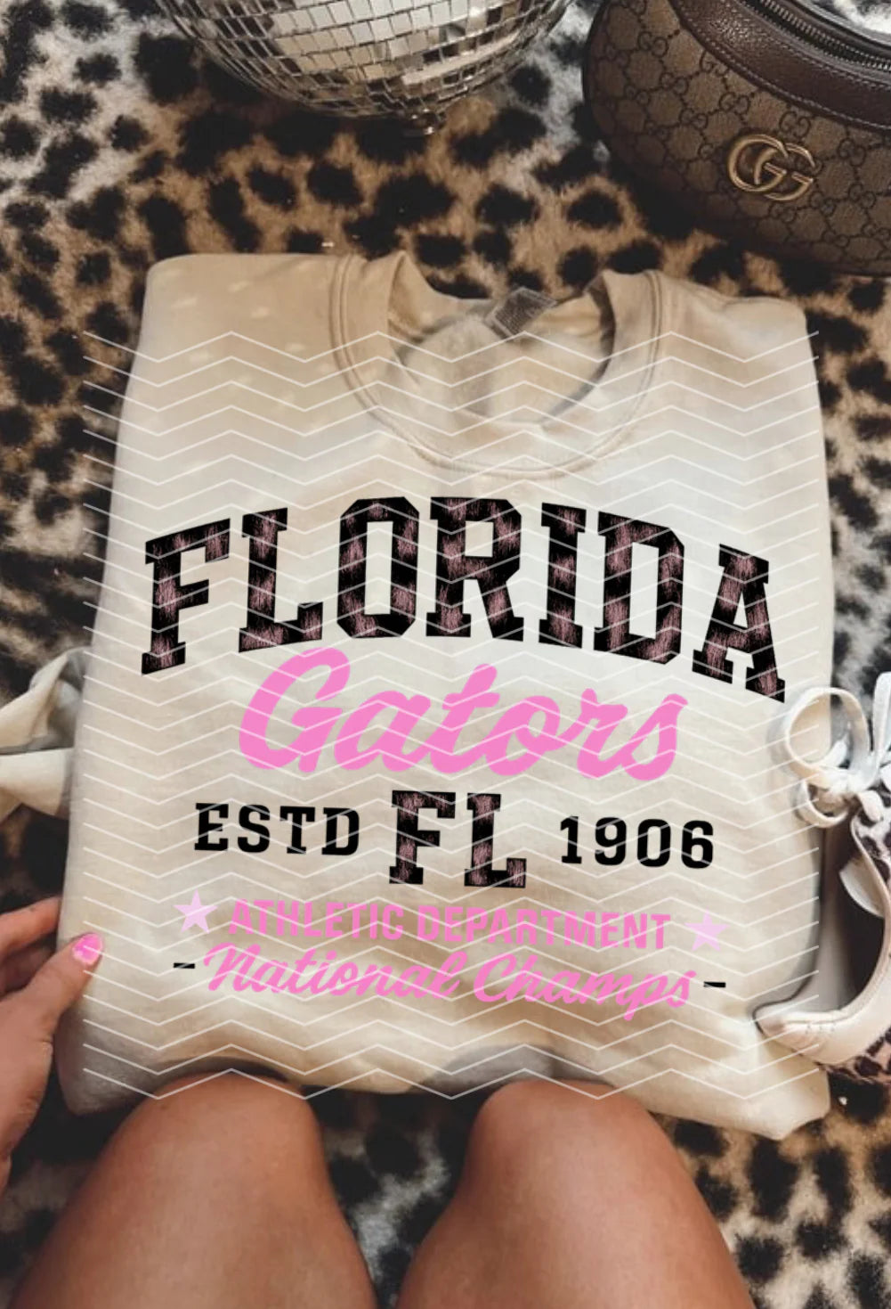 Custom leopard fl gator athletic department – Cowgirl Couture